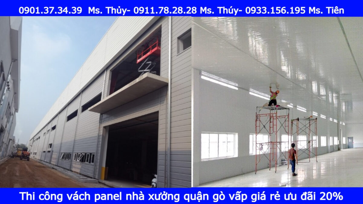 Thi Công Vách Panel Nhà Xưởng Quận Gò Vấp Giá Rẻ ưu đãi 20%| Cách Nhiệt ...